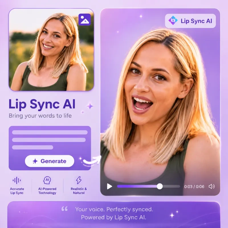 Lip Sync AI - Générateur de vidéos de synchronisation labiale par IA ...